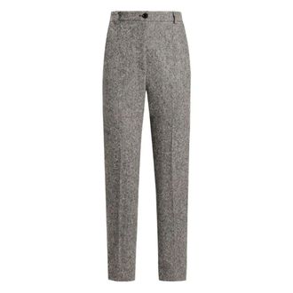 Dolce & Gabbana Graue Slim Fit Wollhose - - Trousers - Damen - Grau - 2XL