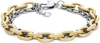 A|X Armani Exchange Bracelet pour homme en acier semi-précieux ou inoxydable avec fermoir mousqueton