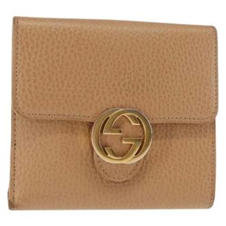 Gucci Portefeuille en cuir Vintage Pre-owned - Femme - Pre-owned - Beige - Taille: ONE Size