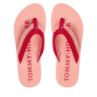 Tommy Hilfiger Zehentrenner Tommy Hilfiger CROCHET SUMMER SANDA FW0FW09417 Rosa