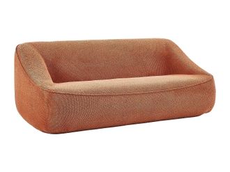 Vente-Unique 3-Sitzer-Sofa aus Strukturiertem Stoff - Terrakotta - KIREBA