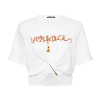 Versace Femme, Tops, Blanc, Taille: 38 FR T-Chemises
