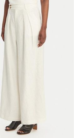 Eleh Palazzohose SS260318 Wei&szlig; Wide Leg