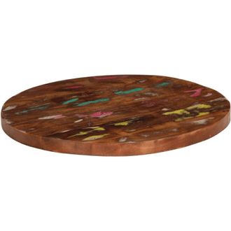vidaXL Tischplatte &oslash; 60x3,8 cm Rund Altholz Massiv Vidaxl