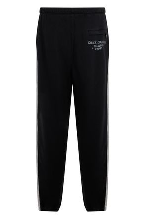 Dolce & Gabbana Mens Track Trousers Black Cotton Pants