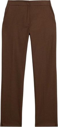 Oltre Femme, Pantalons, Brun, Taille: 44 FR Micro Houndstooth Pantalons