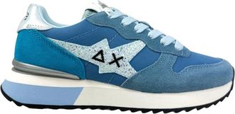 Sun 68 Femme, Chaussures, Bleu, Taille: 38 EU Stargirl Glitter Logo Baskets