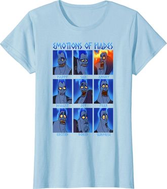 Disney Hercules Hades Emotions Retro Poster T-Shirt