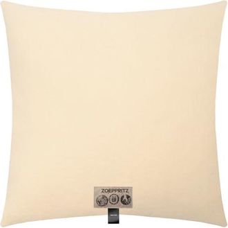 Zoeppritz Soft-Fleece-Kissenbezug - Polarfleece-Kissenbezug mit Häkelstich - Flauschige Kissenhülle - 50x50 cm - 020 Cream - von zoeppritz since 1828, 702291-02