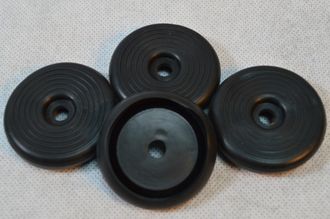 C&A 4 X Gummi Fußkappe Standfläche: ca. 45 mm (4,5 cm), Ø Öffnung (Tisch oder Stuhlbein): ca. 35 mm (3,5 cm) für Biergartenstuhl/Tisch Mainau/Peru u.a. ru