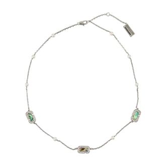 Marc Jacobs Halskette - Abalone Necklace - Metal - Silver - Gr. unisize - in Silber - f&uuml;r Damen