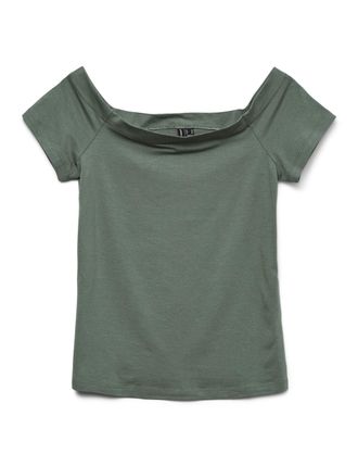 Vero Moda Damen Vmpanda Off-Shoulder Top JRS Ga Noos, Laurel Wreath, Large