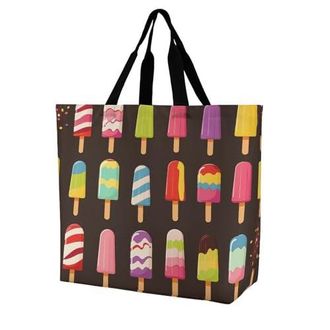 Generic Glaces &Agrave; LEau Et Gla&ccedil;ons Sac &Agrave; Bandouli&egrave;re Pliable Tote Bag R&eacute;utilisable Sac Cabas Pour Universit&eacute; Gym Voyage