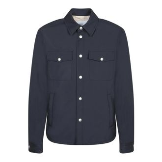 Lardini Elegant Buttoned Collar Overshirt - - Jackets - Herren - Blau - M