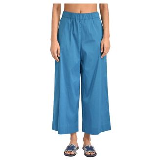 Max Mara Femme, Pantalons, Bleu, Taille: 40 FR Cropped Pantalons