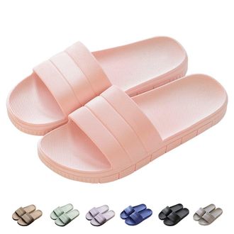 Harrms Herren/Damen Badeschuhe Hausschuhe Slippers Sommer Slide Pantoletten Badelatschen Strand Indoor/Outdoor rutschfest Baden Unisex Einfarbig,Pink,36-37 E