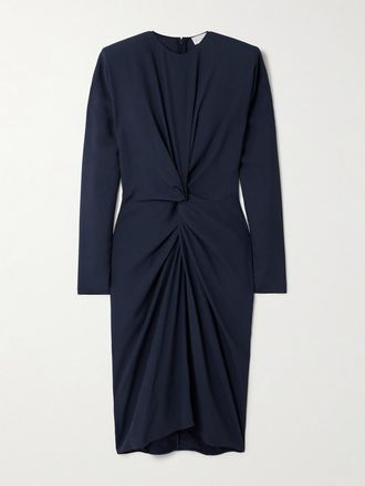 Stella McCartney Midikleid Aus Cr&ecirc;pe Mit Twist-detail - Blau