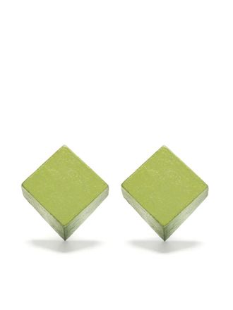 Monies boucles doreilles à design géométrique - Vert