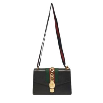 Gucci Sac bandouli&egrave;re en cuir Pre-owned - Femme - Pre-owned - Noir - Taille: ONE Size