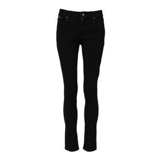 Dolce & Gabbana Schwarze Skinny Denim Jeans mit Logo - - Jeans - Damen - Schwarzk - XS