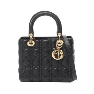 Dior Pre-owned Lady Dior Leder 2way Handtasche - - Pre-owned - Damen - Schwarzk - ONE SIZE