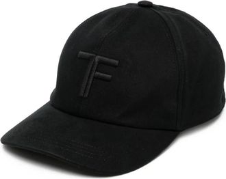 Tom Ford Homme, Accessoires, Noir, Taille: M Canvas Cap