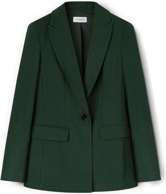 Motivi Femme, Vestes, Vert, Taille: 44 FR Blazer crois&eacute; en m&eacute;lange de viscose