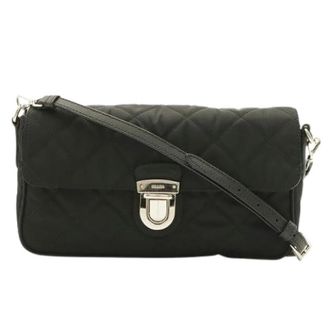 Prada Pre-owned Quilted Nylon Leather 2way Shoulder Bag - - Pre-owned - Damen - Schwarzk - ONE SIZE