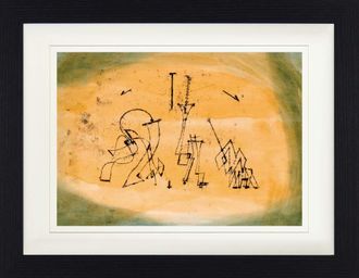 1art1 Paul Klee Poster Abstraktes Terzett, 1923 Gerahmtes Bild Mit Edlem Passepartout | Wand-Bilder | Im Bilderrahmen 40x30 cm