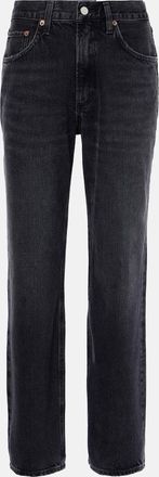 A Gold E Mid-Rise Straight Jeans Valen