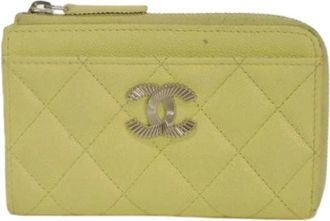 Chanel Porte-monnaie Pre-owned - Femme - Pre-owned - Jaune - Taille: ONE Size