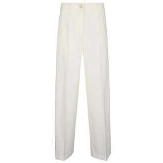 Erika Cavallini Semi Couture Wei&szlig;e Straight Cut Hose - - Trousers - Damen - Wei&szlig; - L