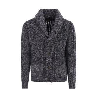 Rakk&igrave; Homme, Pulls, Gris, Taille: L Aran Cardigan