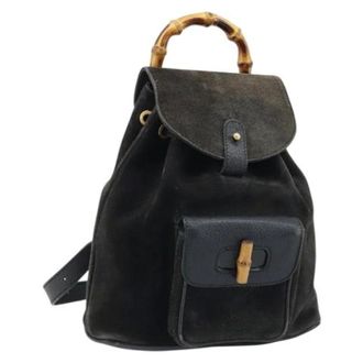 Gucci Sac &agrave; dos vintage Pre-owned - Femme - Pre-owned - Noir - Taille: ONE Size