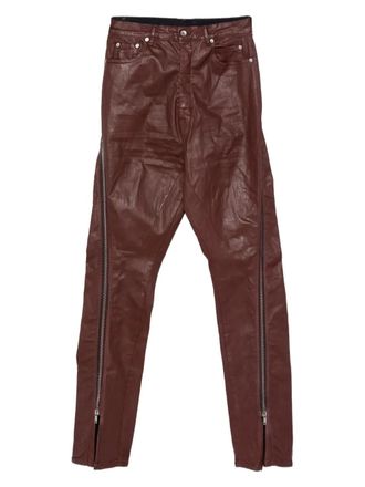 Rick Owens Jeans mit Reißverschlussdetail - Rot