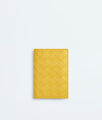 Bottega Veneta &Eacute;tui pour passeport Intrecciato - Jaune - Femme - Unisex