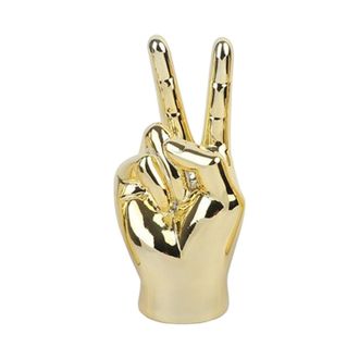 Baoblaze Hand-Geste-Statue, Moderne Kunst-Skulptur, Heimdekoration für Wohnzimmer, Schlafzimmer, Regal, Couchtisch, golden, Frieden