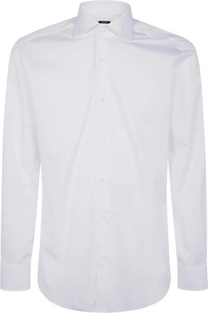 Barba Homme, Chemises, Blanc, Taille: 4XL Chemise Popeline Classique