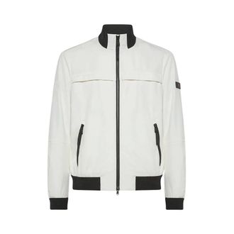 Peuterey Bomber en nylon lisse - Homme - Vestes - Blanc - Taille: XL