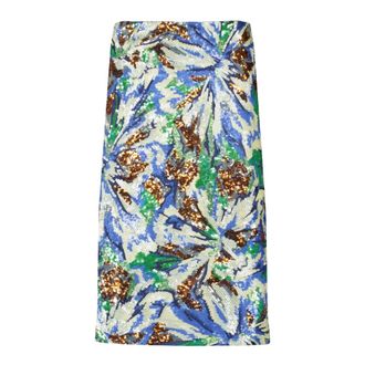 Paco Rabanne Floral Sequin Midi Skirt - - Skirts - Damen - Mehrfarbig - M