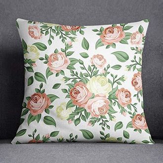 Bonamaison Le Jardin du Lin Kissenhüllen, Cotton, Mehrfarbig, 45x45