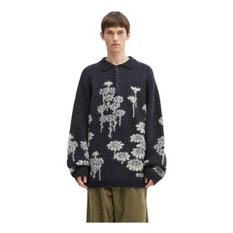 032c Melting Daisies Pullover - - Knitwear - Herren - Blau - L