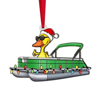 Generico de Duck - Anh&auml;nger mit lustigen Enten aus hochwertigem 2D-Acryl zum Aufh&auml;ngen an Enten-Pontonbooten | Celeb-Dekoration