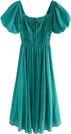 Next Midikleid Midikleid mit Puffärmeln (1-tlg)