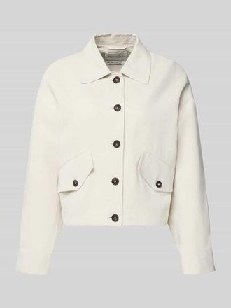 Marc O'Polo Loose Fit Hemdjacke aus Viskose-Leinen-Mix