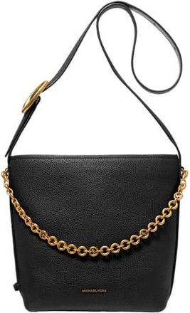 Michael Kors Sac seau &agrave; d&eacute;tail chaine en cuir grain&eacute;