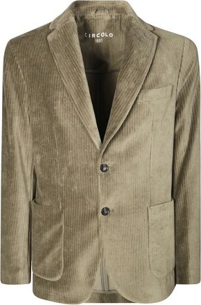 Circolo 1901 Homme, Vestes, Gris, Taille: S Blazer en velours c&ocirc;tel&eacute;
