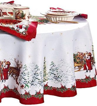 Elrene Home Fashions Villeroy & Boch Toys Fantasy Holiday Nappe Ovale Multicolore 152,4 x 213,4 cm