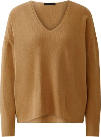 Oui Damen Pullover FREYJA Viskosemischung oversized geschnitten Uni