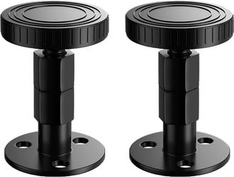 Generic 2er- oder 4er-Set M&ouml;belf&uuml;&szlig;e 62-80 mm, Ersatzf&uuml;&szlig;e aus Metall for Sofas, mit Rutschfester Unterlage for Schreibtisch/Bett/Sofa/Tisch/Schr&auml;nke(Black-2pc)